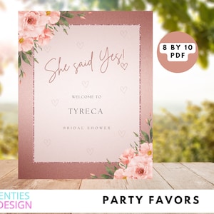 Bridal Shower Welcome Sign | She Said Yes Welcome Sign | She Said Yes ...