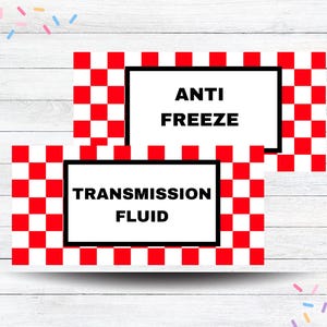Race Car Party Favor Tags | Anti-freeze Drink Labels (PDF Download) - Etsy