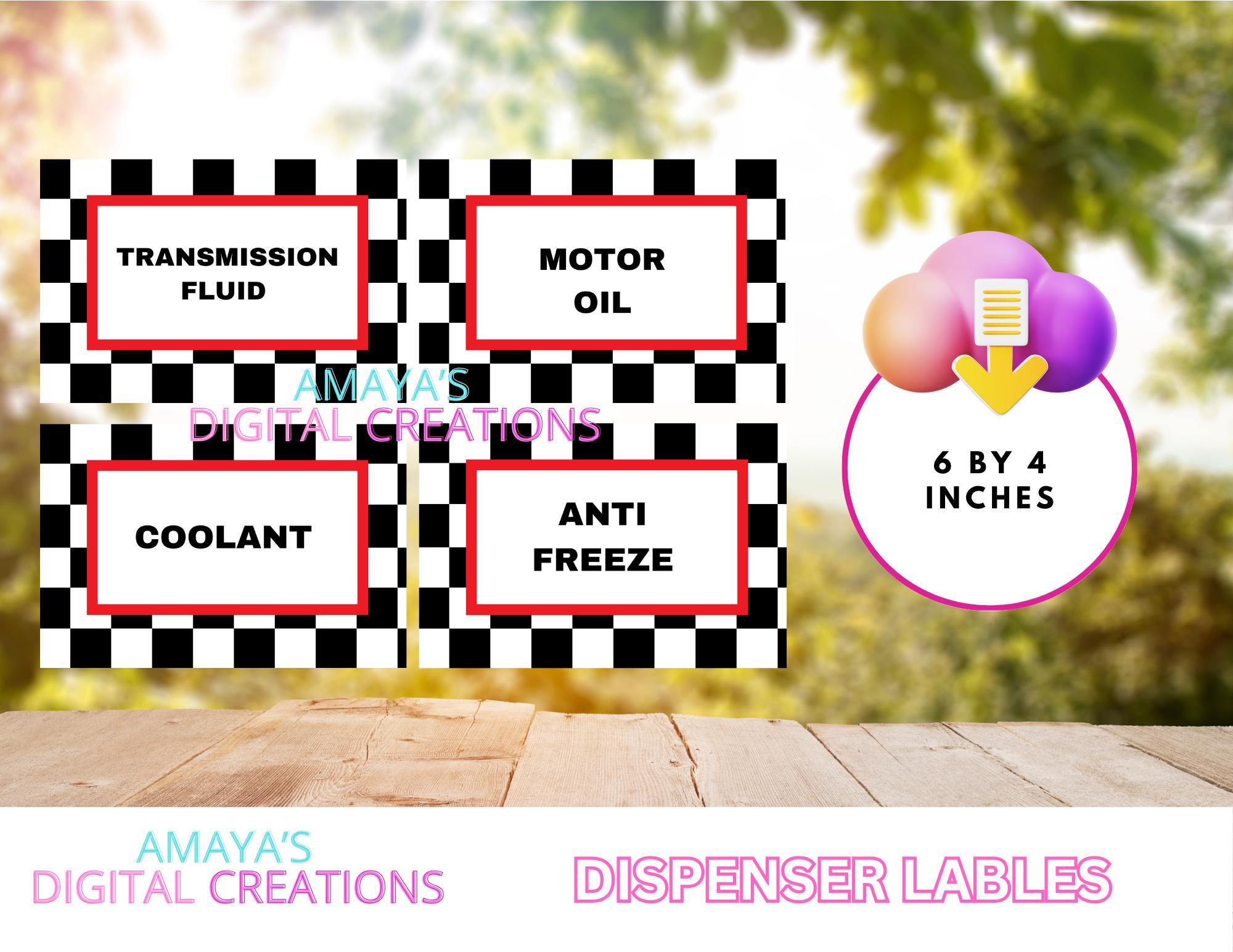 Transmission Fluid Party Sign ,party Decor Instant Download, Racing Car ...