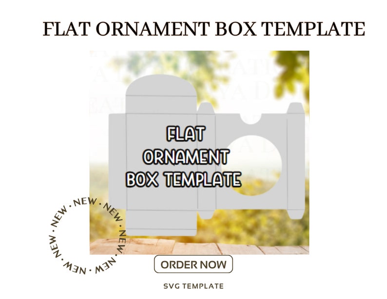Flat Box Ornament Template | SVG PNG Digital Cut File - Etsy