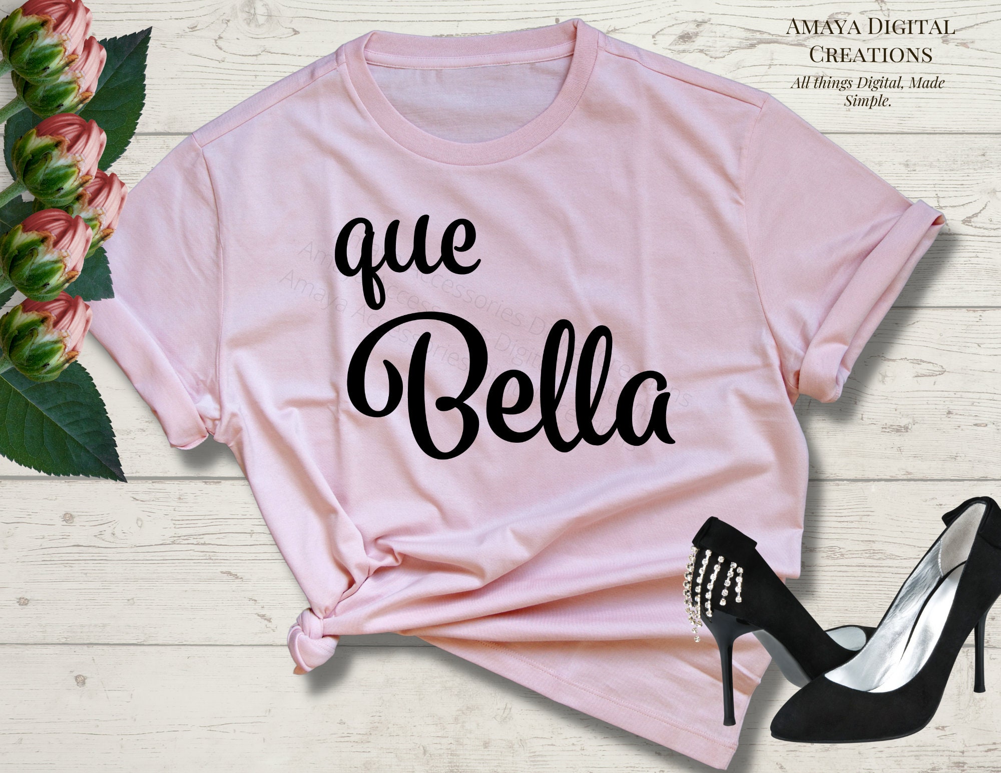 Que Bella SVG Latin Svg Instant Download Cricut Cut Files - Etsy