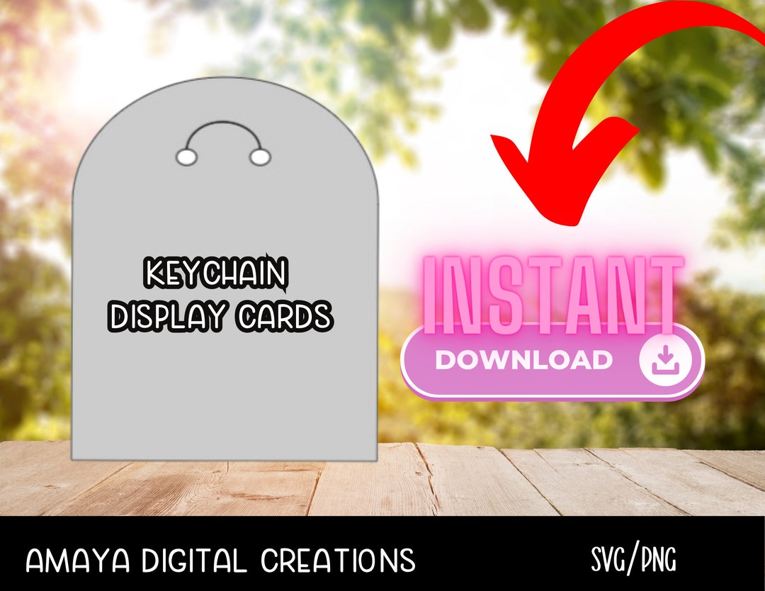 Keyring Template | Digital Cut File -SVG PNG | Make Your Own Keyring ...