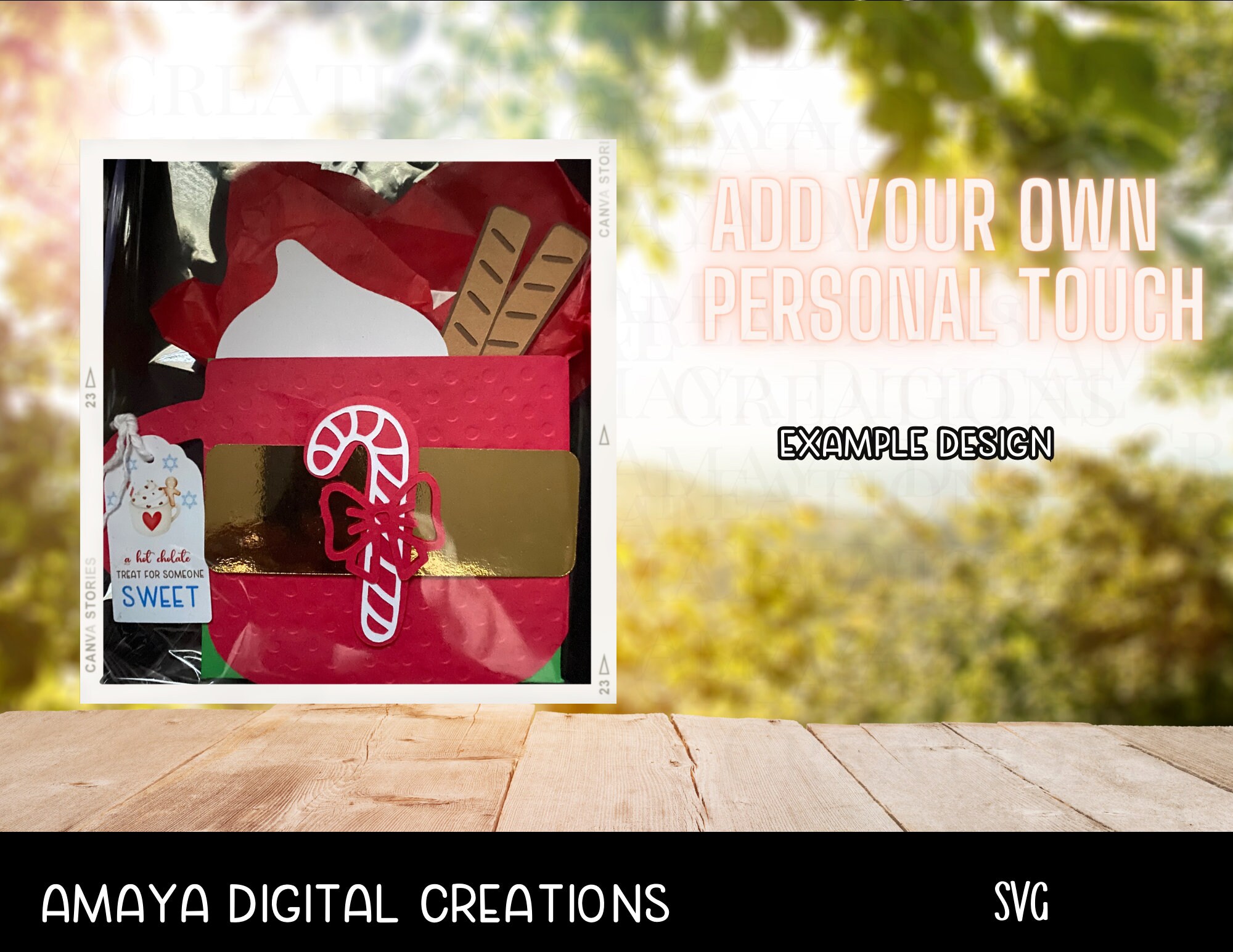 Hot Coco Box Template Digital Cut File SVG Make Your Own Hot Coco ...