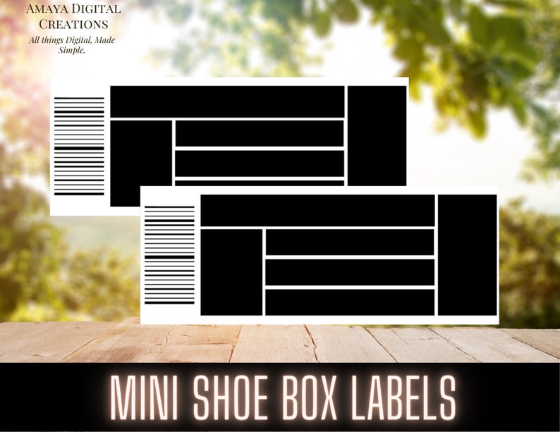 Shoe Box Label Template, Label Template for Shoe Box, Instant Download ...