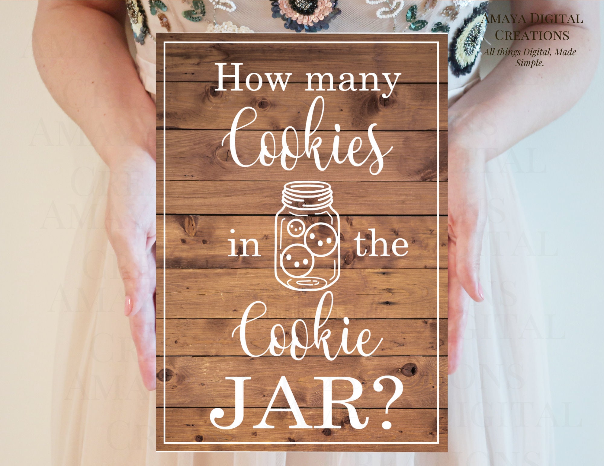 How Many Cookies in the Jar Game Baby Shower Game Sign | Etsy