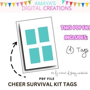 Printable Cheer Survival Kit | Green Cheer Competition Gift Idea ...