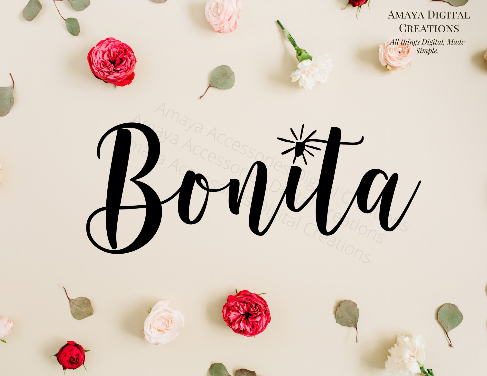 Bonita SVG, Latin Cut File (digital Download) - Etsy