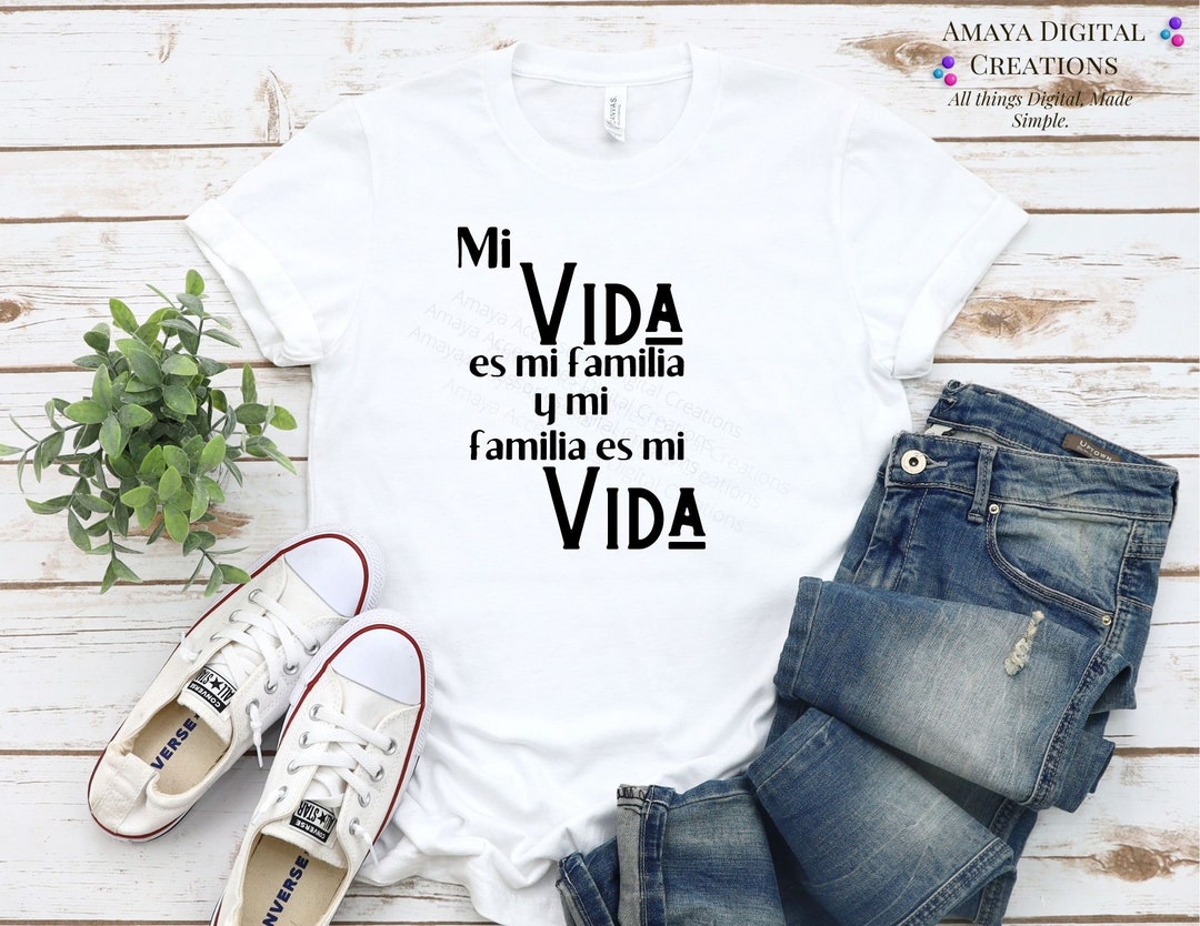 Mi Vida Es Mi Familia SVG, Spanish Quote (digital Download) - Etsy