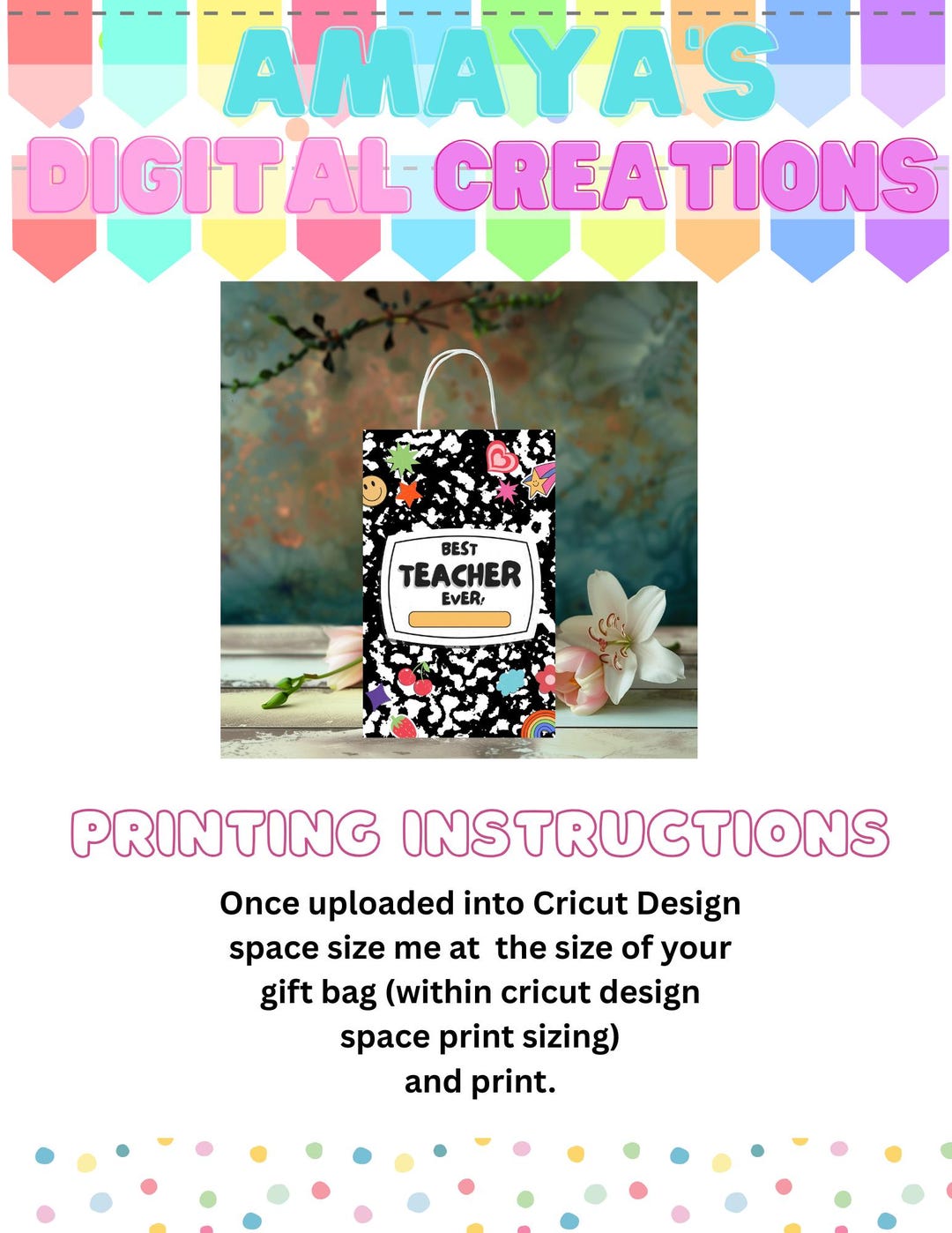 Teacher Appreciation Week PNG File – Printable Teacher Gift Label for ...