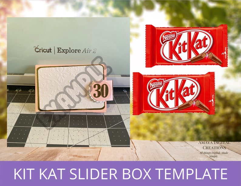 Kit Kat Wrap Template Candy Side Box Digital Cut File SVG - Etsy