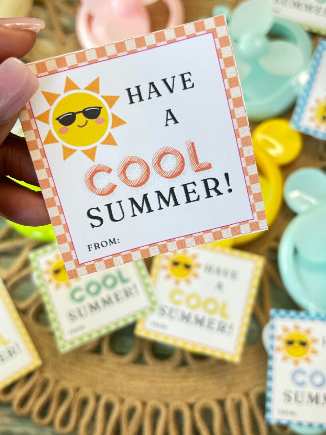 Have a Cool Summer Printable Gift Tag, Colorful End of School Year Tags ...
