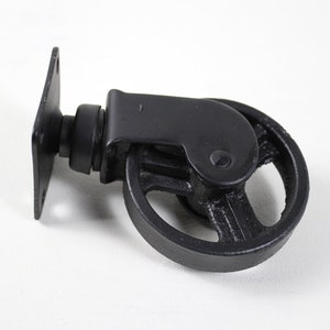 Set of 4, 4" Swivel Black Small Vintage Style Iron Durable Spinner ...