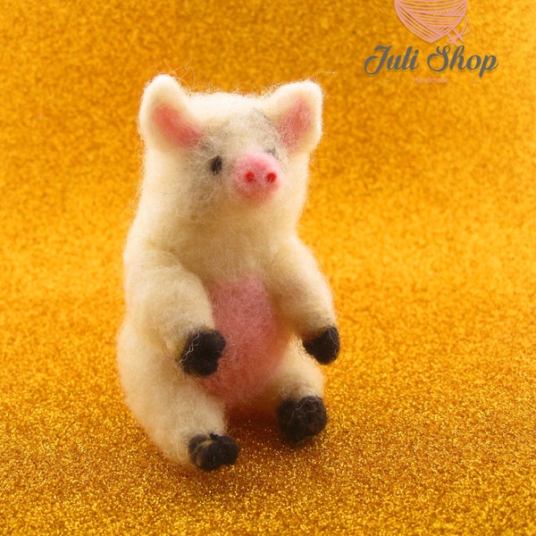 Needle Felt Pig - Etsy