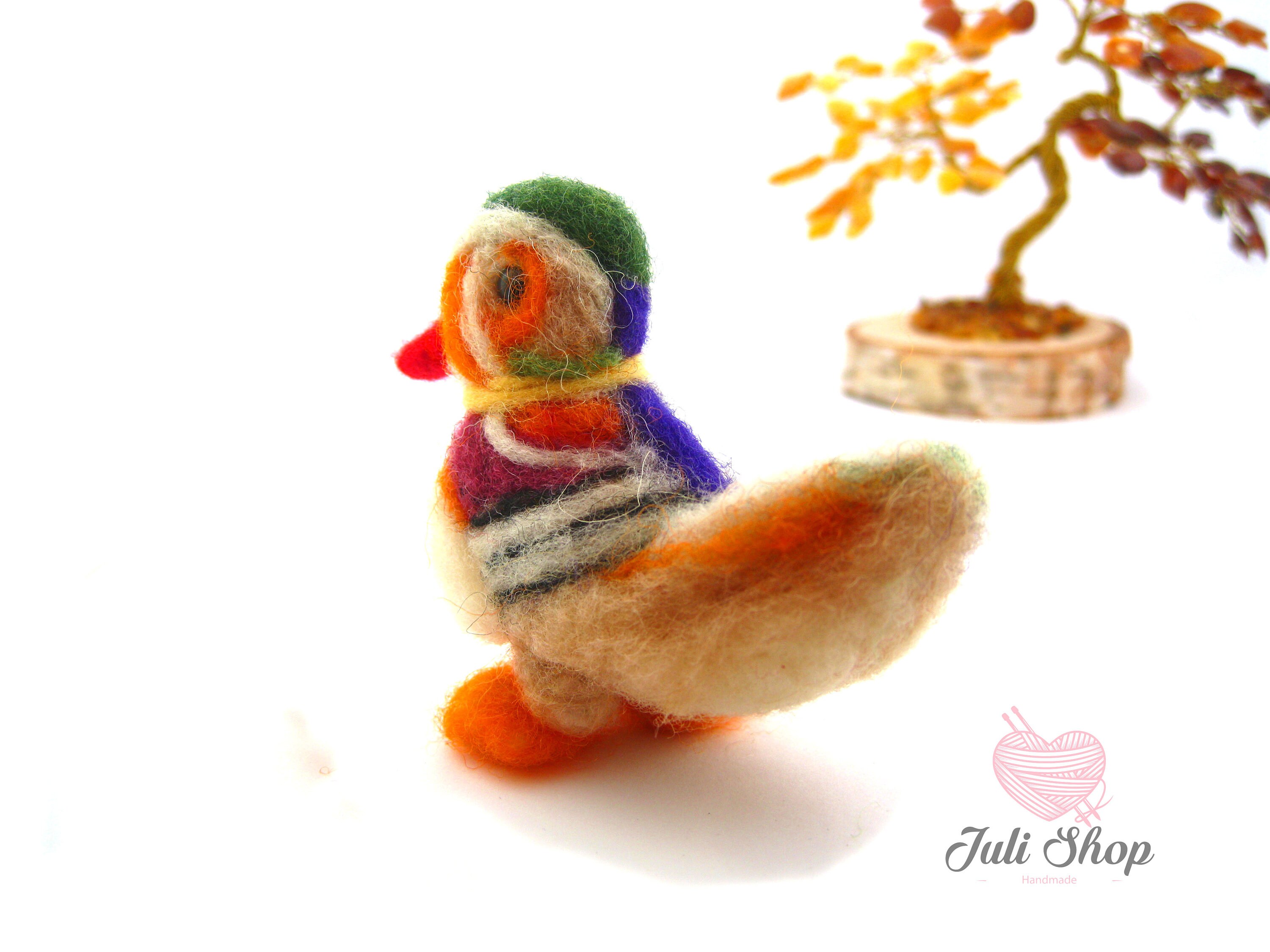 Mallard Duck Needle Felted Duck Small Duck Felt | Etsy