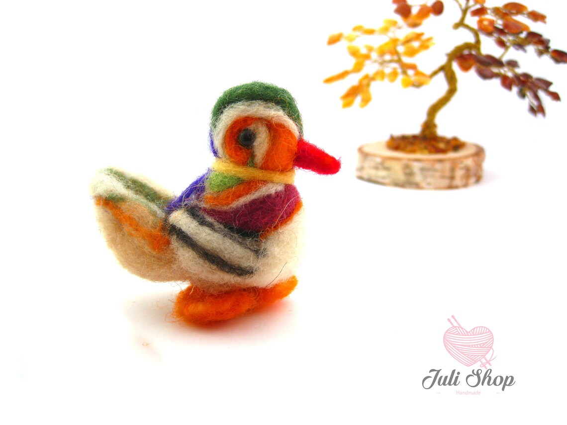 Mallard Duck Needle Felted Duck Small Duck Felt - Etsy