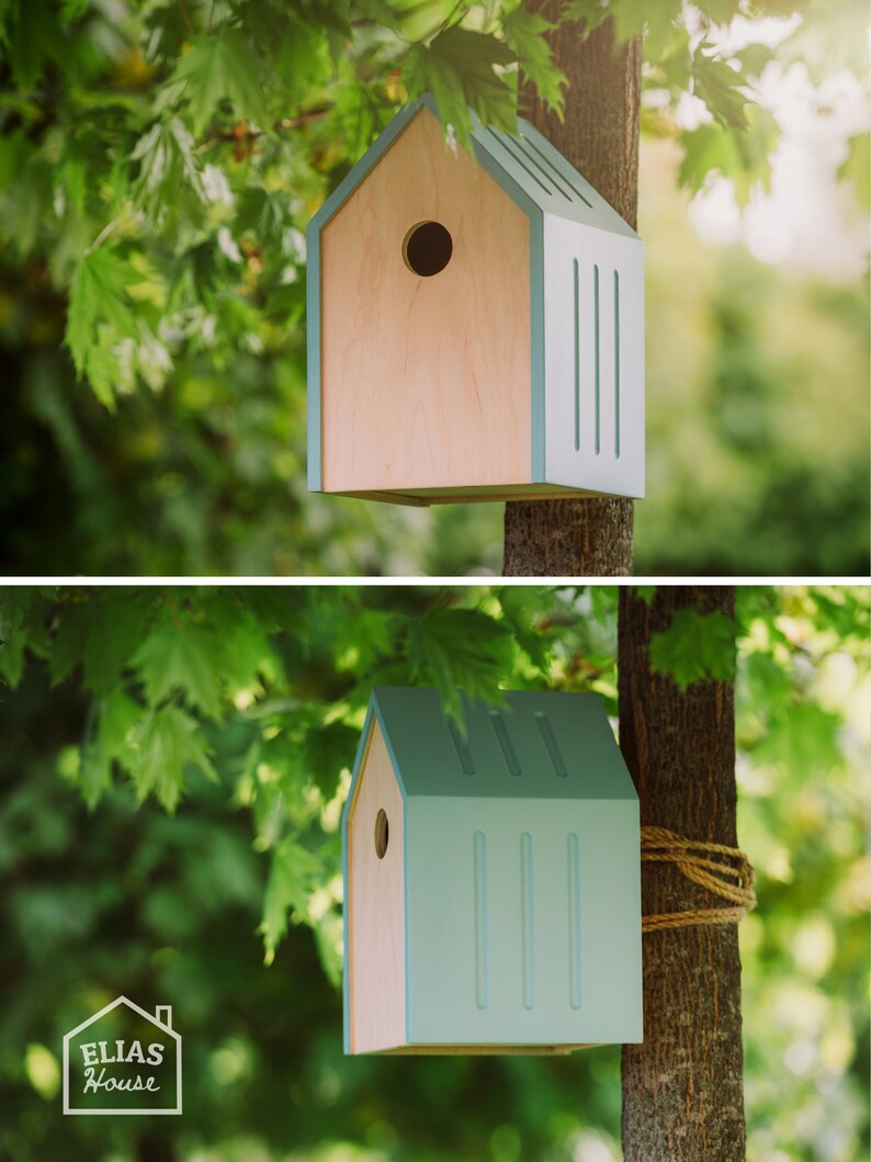 Handmade Bird House, Birdhouse | Outdoor & Garden Housewarming Gift - Etsy