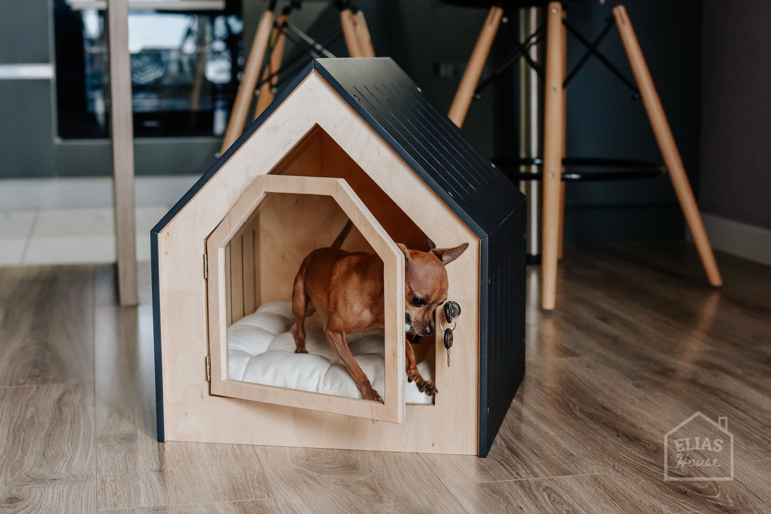 Modern Pet House With Door Dog House Cat House Dog Cave - Etsy