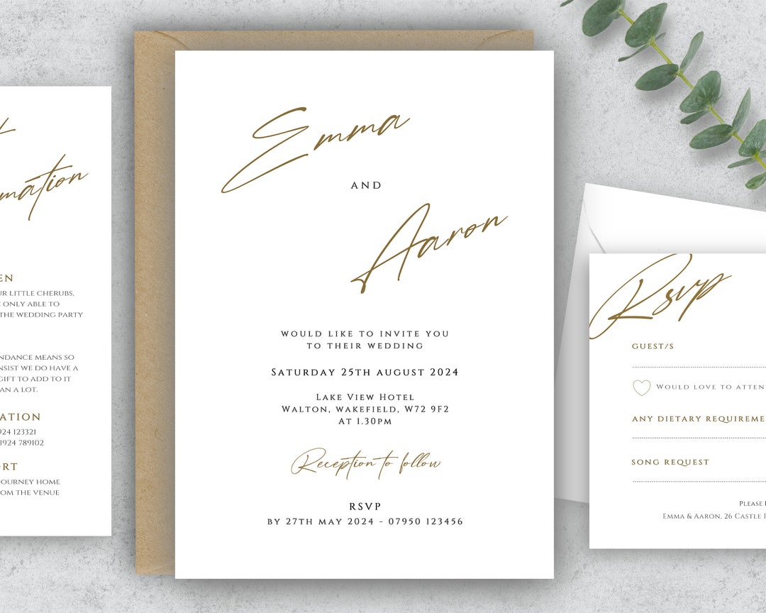 Personalised Wedding Invitations, Evening Reception Invitation, Save ...