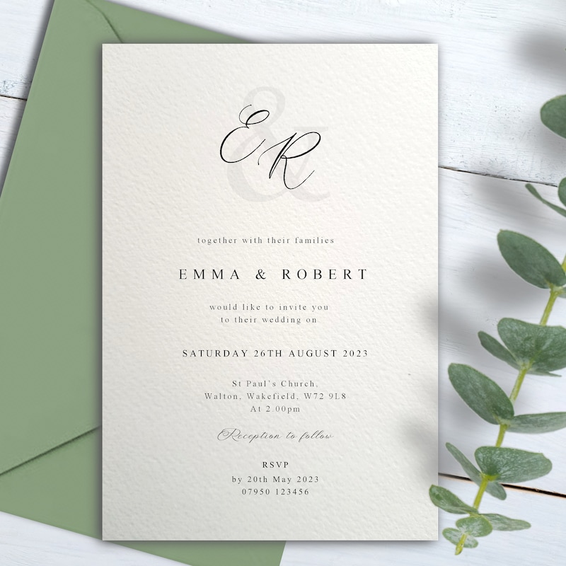 Evening Wedding Invitations - Etsy UK