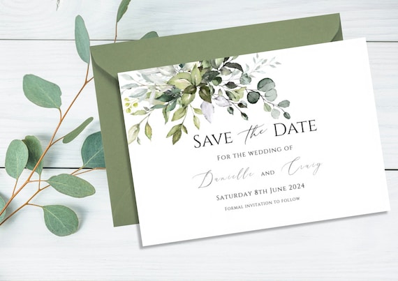 Botanical Landscape Save the Date or Save the Evening Cards - Etsy UK