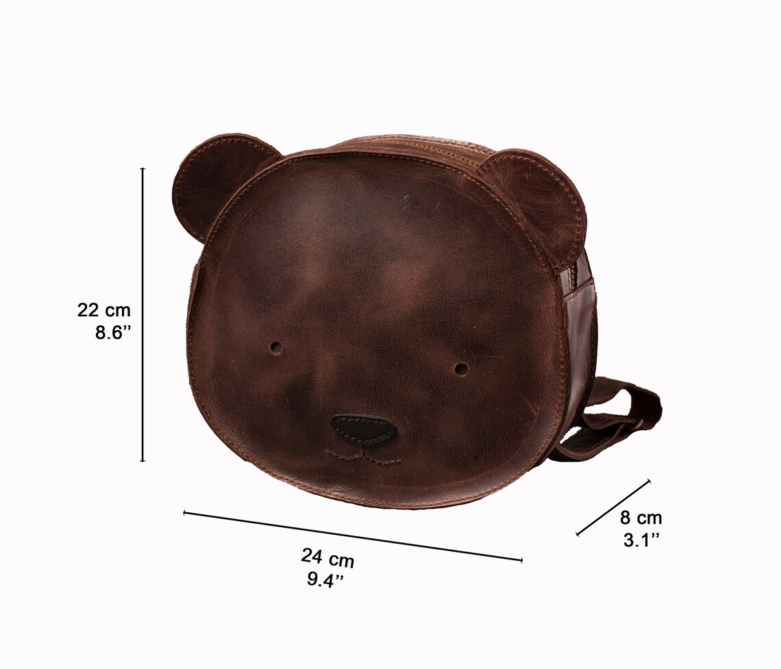 Personalized Bear Backpack Kids Bag Childrens Leather - Etsy