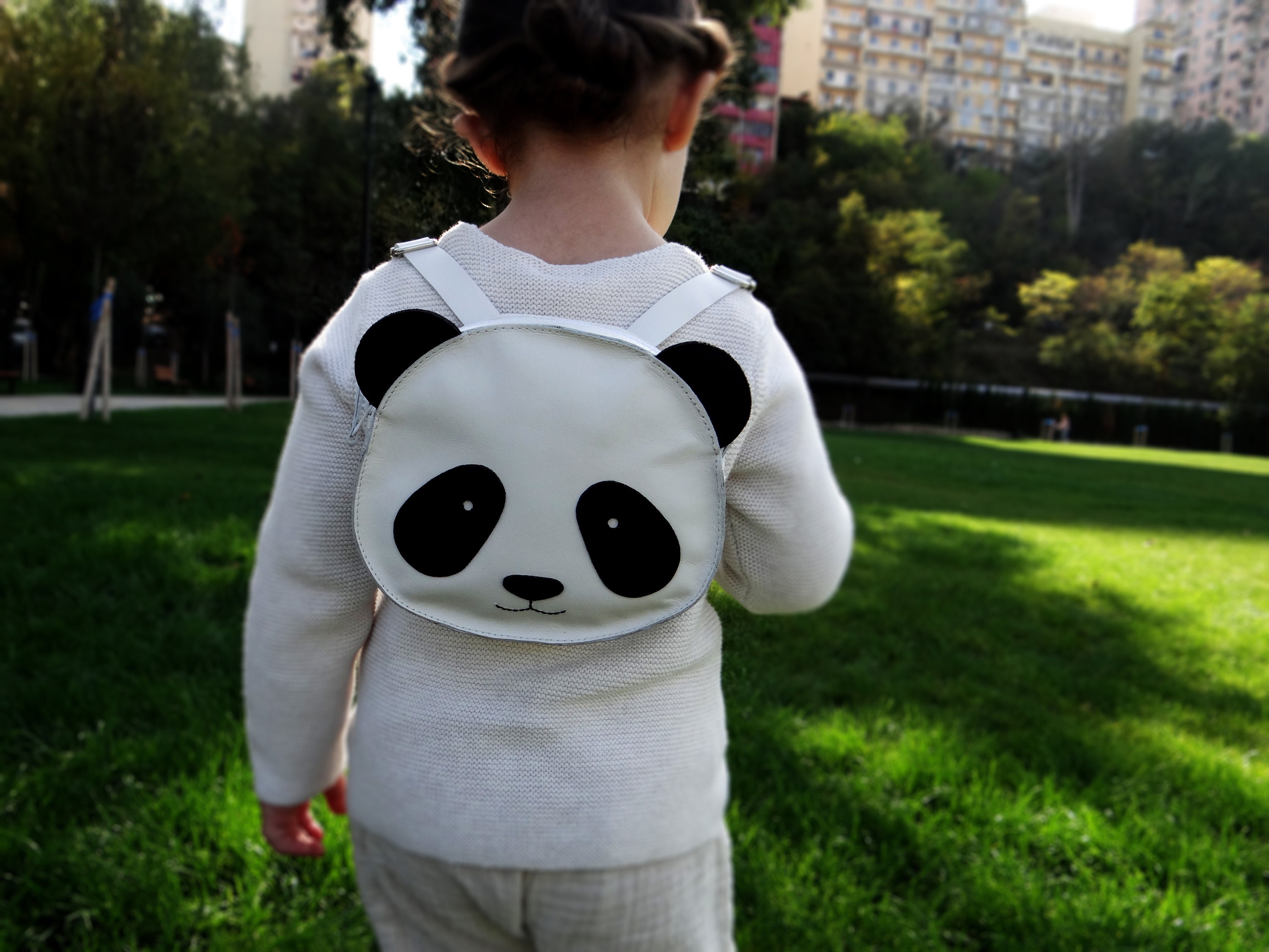 Leather Panda Backpack for Kids Childrens Bag Kids Leather | Etsy