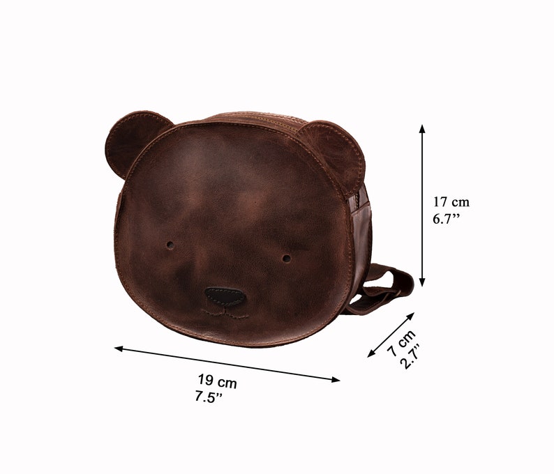 Leather Teddy Bear Backpack for Kids, Cute Animal Bag, Bear Bag for ...