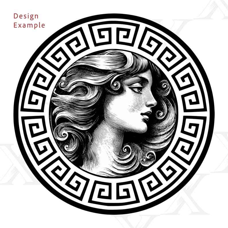 Versace Greek Medros Border Pattern, Greek Lines, Laser Burn Design ...