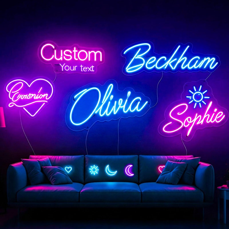 Neon Name Sign - Etsy