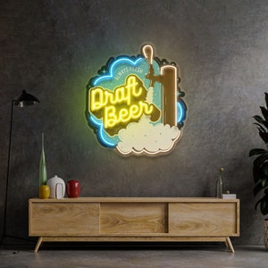 Custom Draft Beer Neon Sign: Pub Bar Decor - Etsy