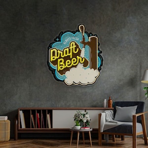 Custom Draft Beer Neon Sign: Pub Bar Decor - Etsy