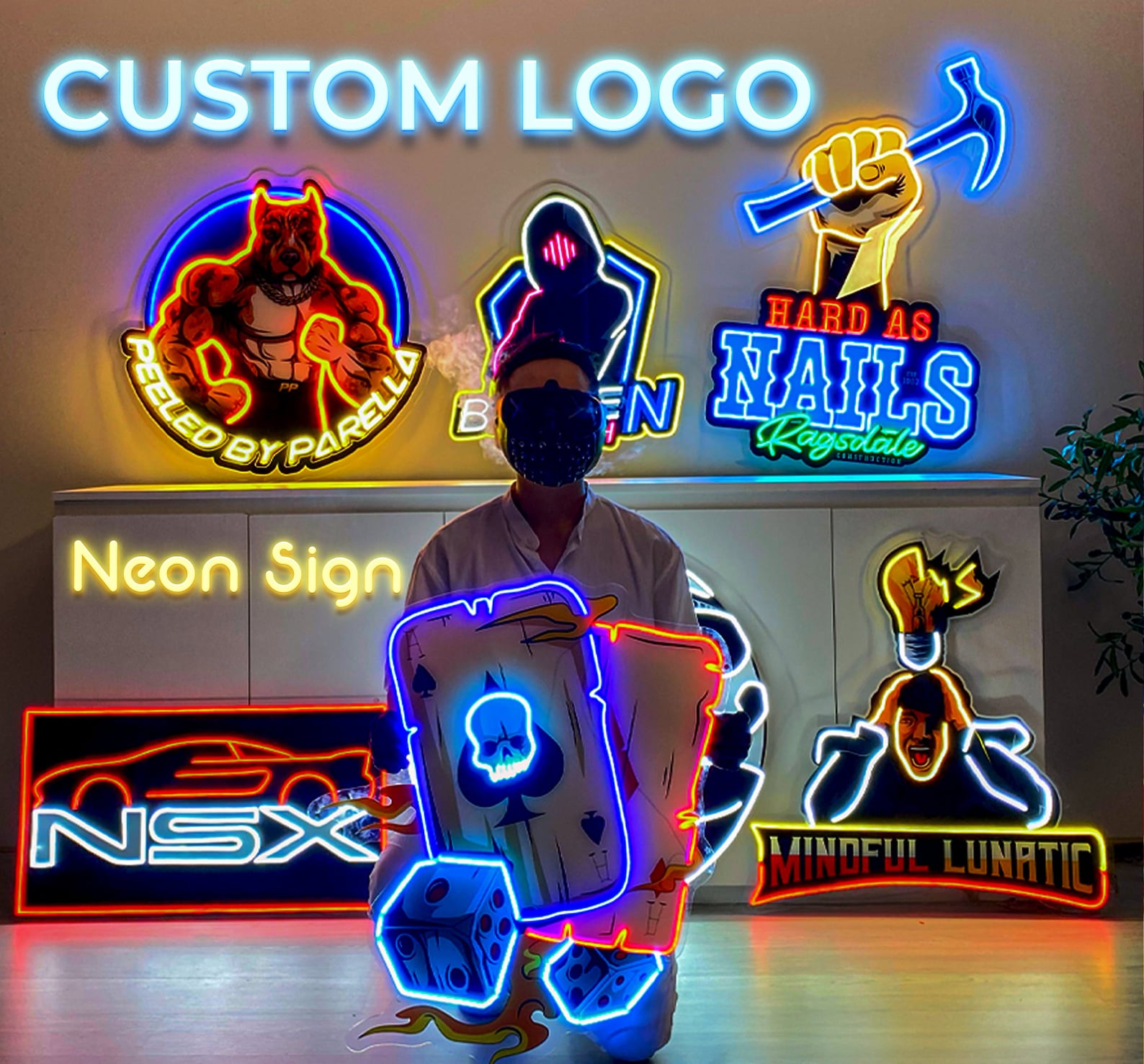 Neon Logo Sign Custom, Neon Sign, Custom Neon Sign Logo, Custom Logo ...