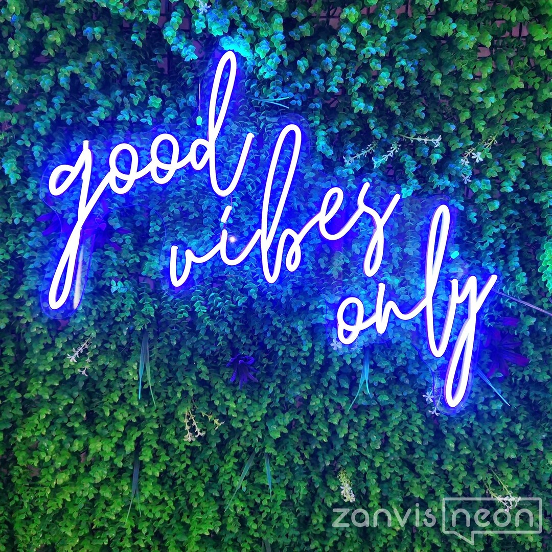 GOOD VIBES ONLY Neon Sign Custom Light Office Living Room Neon Sign ...