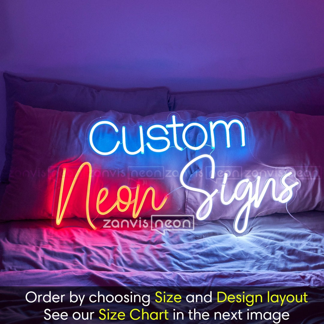 CUSTOM NEON SIGN Light Office Living Room Neon Sign Wall Art - Etsy Canada