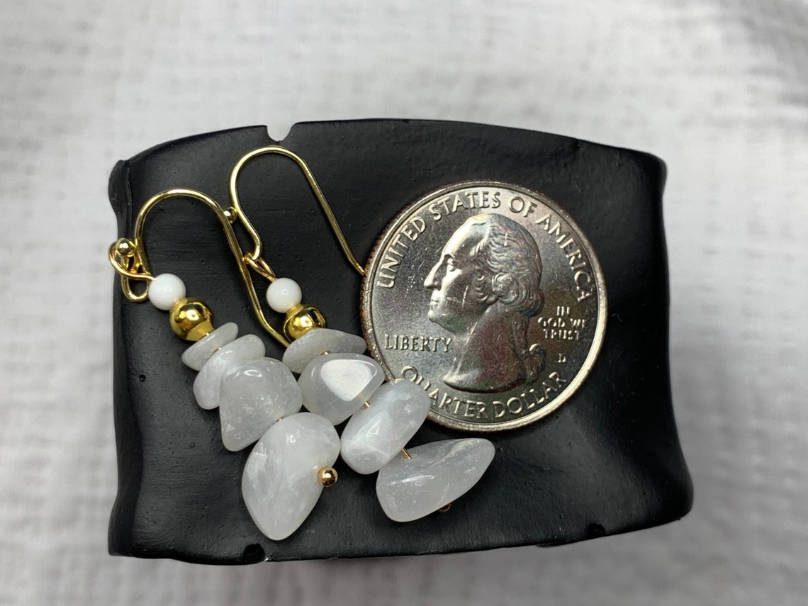 White Alabaster Necklace Small Natural Stone Art Pendant on - Etsy