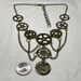 Steampunk Necklace With Bronze Gears and Chains is Adjustable From ...