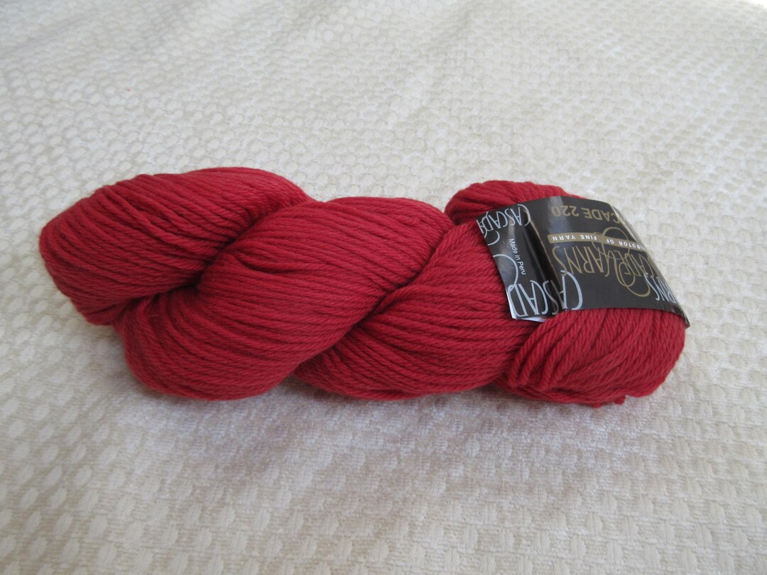 Cascade 220 Feltable Yarn, Color (true) Red, 9486, 2 Skeins. FREE ...