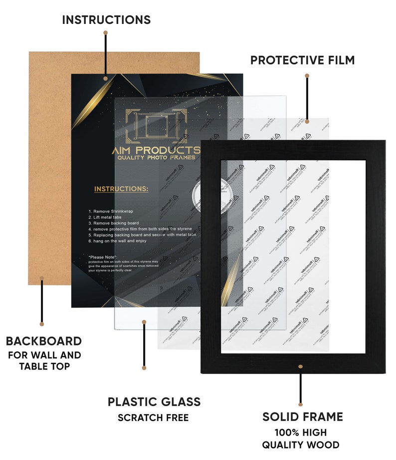 24X18 Inch Photo Frame Picture Frame Poster Frame Black/white/oak ...