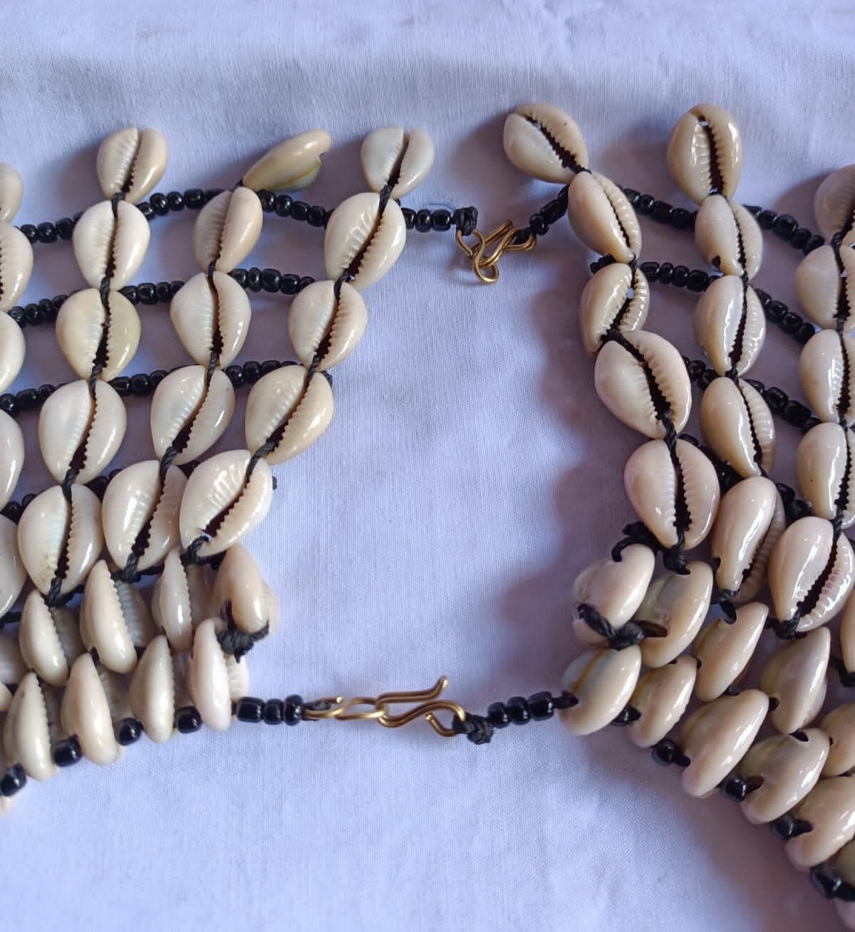 African Cowrie Collar Necklace. Sea Shell Bib Necklace - Etsy