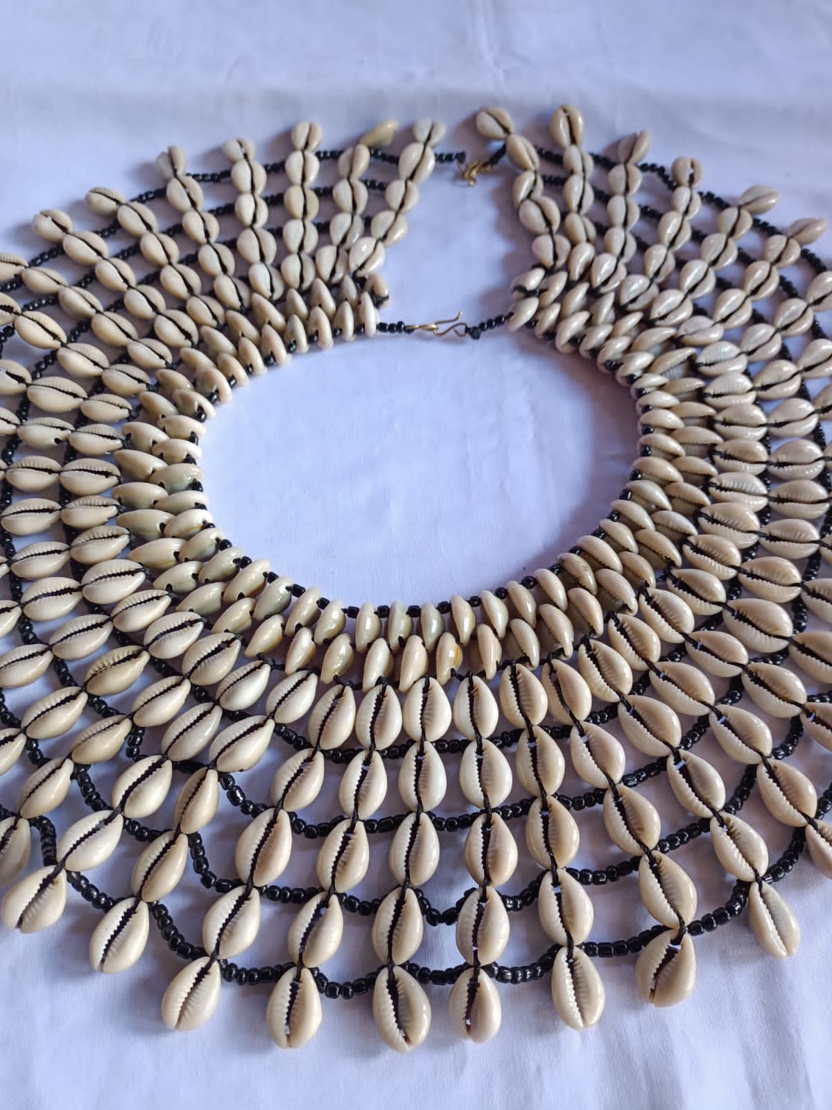 African Cowrie Collar Necklace. Sea Shell Bib Necklace - Etsy