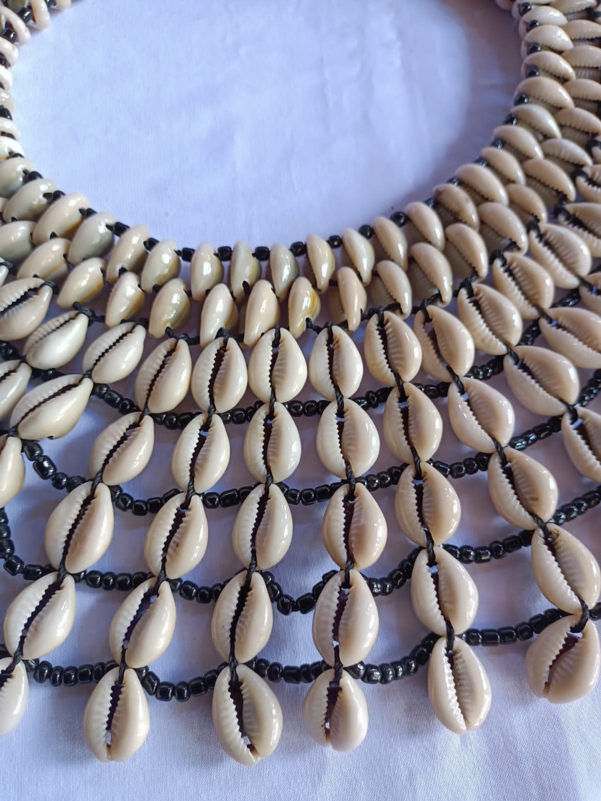 African Cowrie Collar Necklace. Sea Shell Bib Necklace - Etsy
