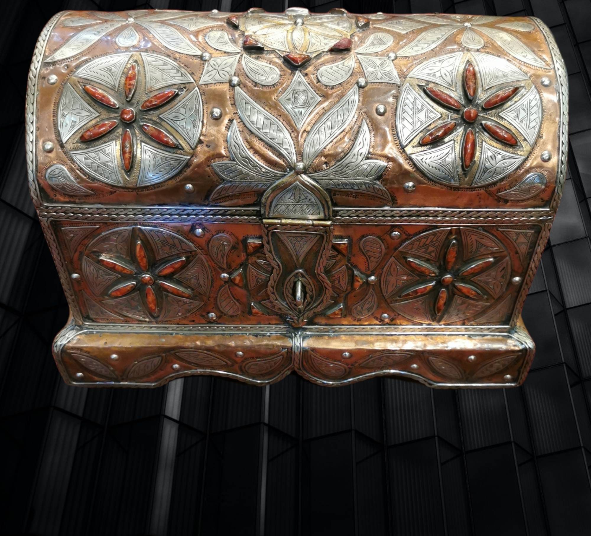 Vintage Moroccan Chest Moroccan Metal and Wood Chest, Moroccan Home ...