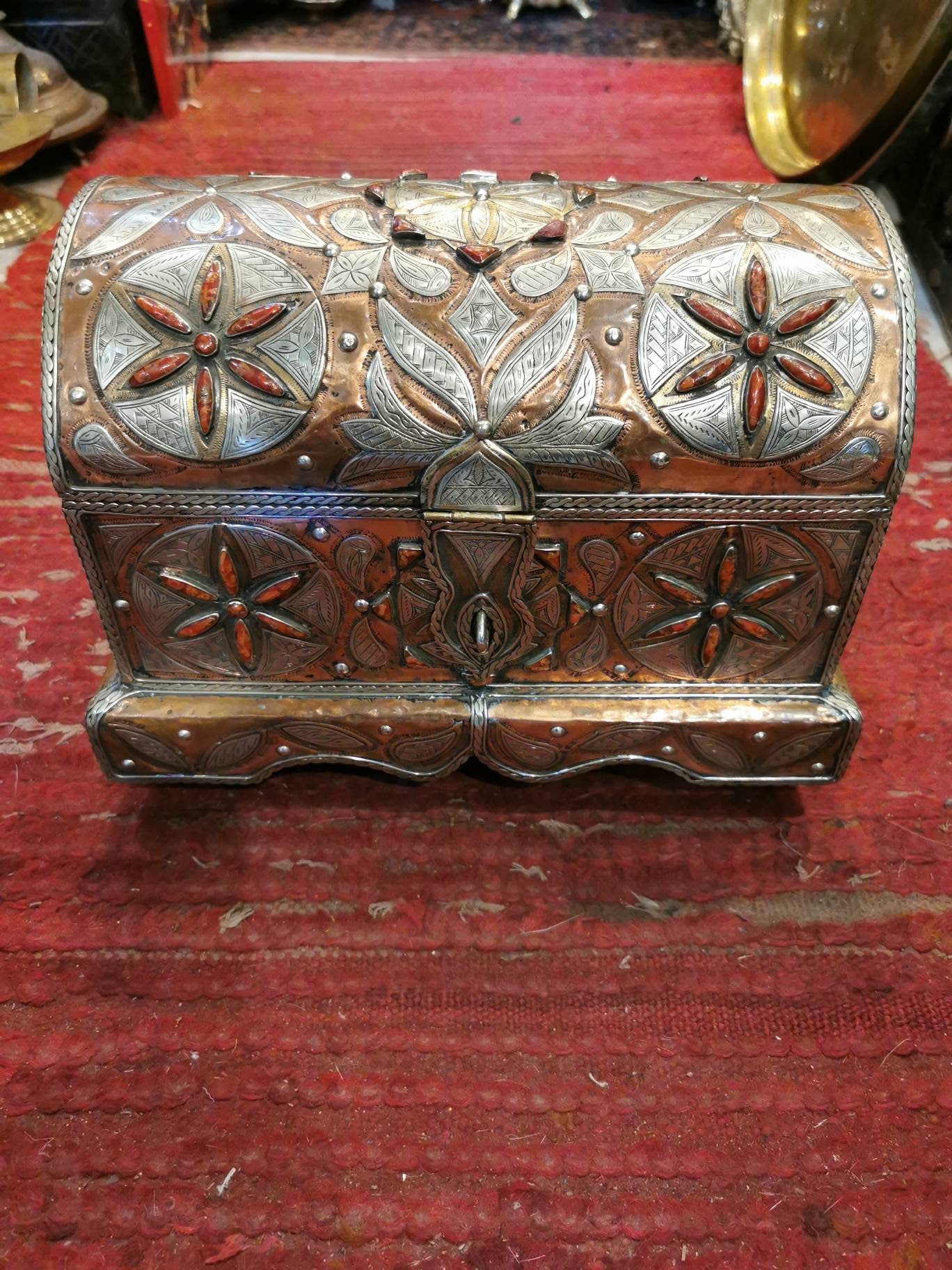 Vintage Moroccan Chest Moroccan Metal and Wood Chest, Moroccan Home ...