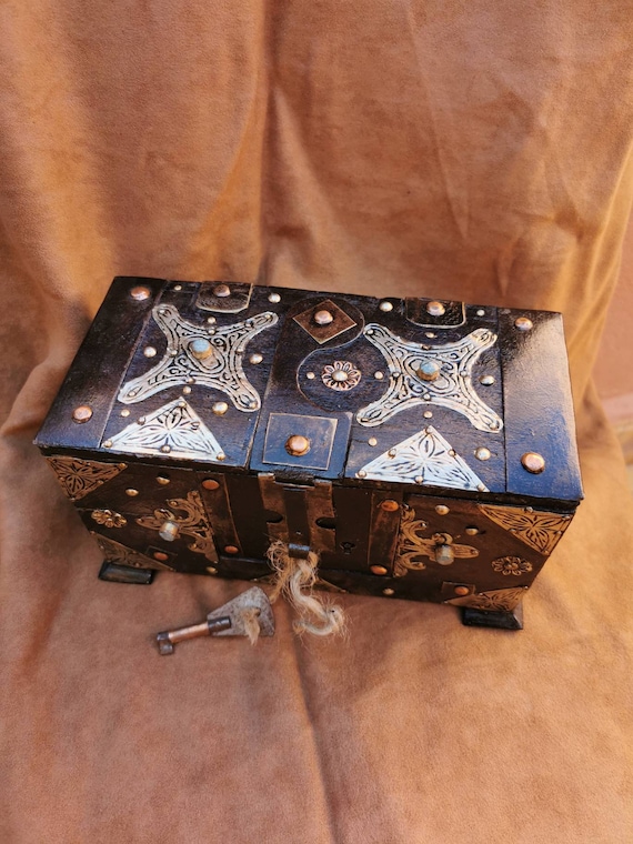 Antique Mauritanian Chest,Ancient Tribal Box Storage,… - Gem