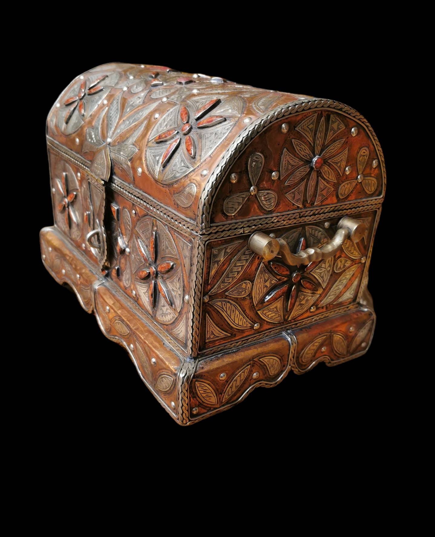 Vintage Moroccan Chest Moroccan Metal and Wood Chest, Moroccan Home ...