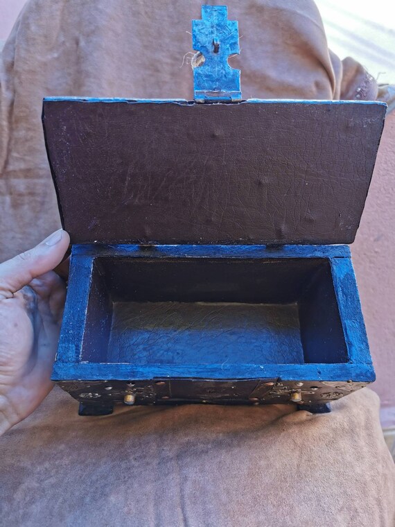 Antique Mauritanian Chest,Ancient Tribal Box Storage,… - Gem