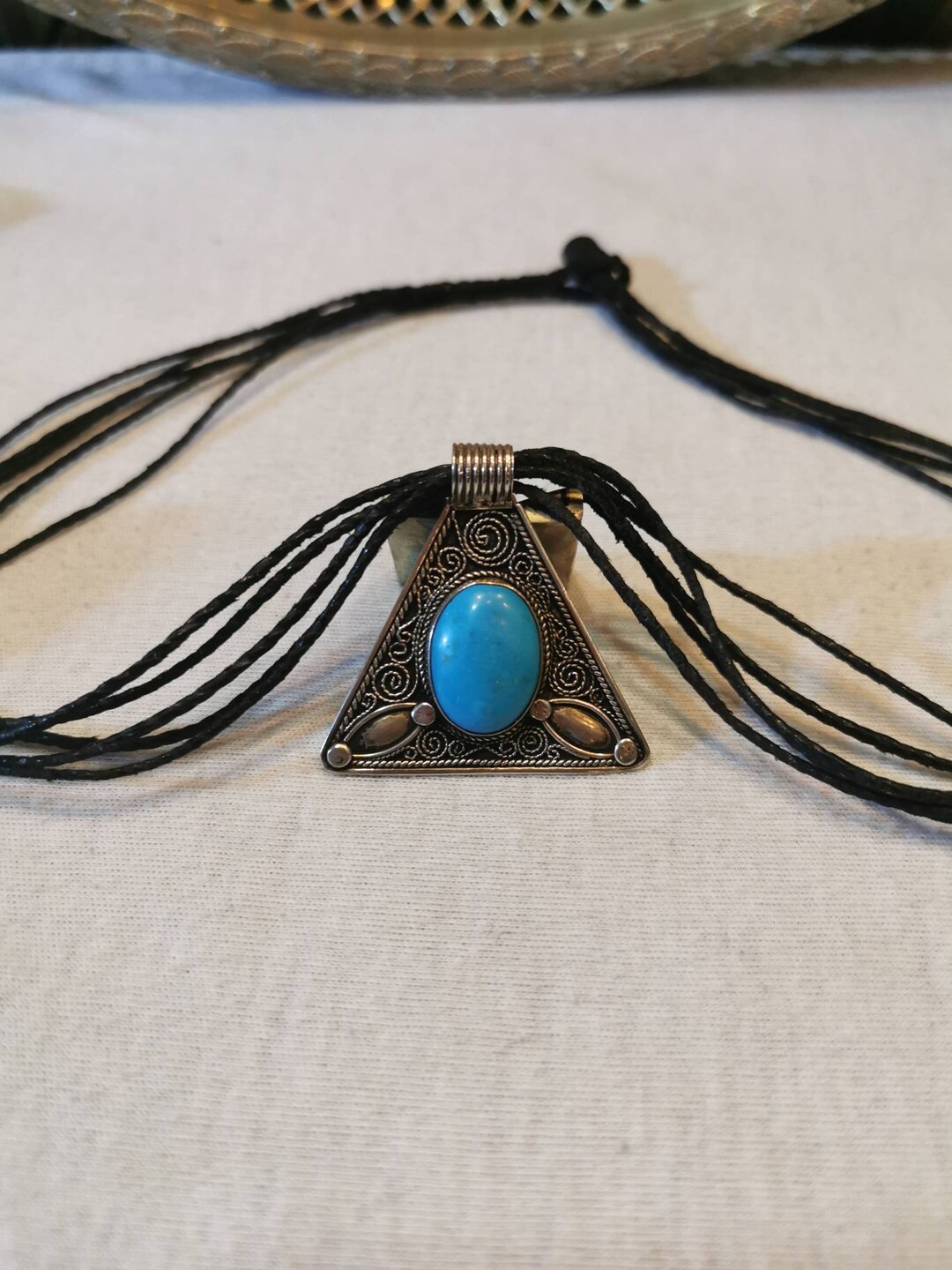 Vintage Triangle Amulet Silver Pendant/moroccan Pendant - Etsy