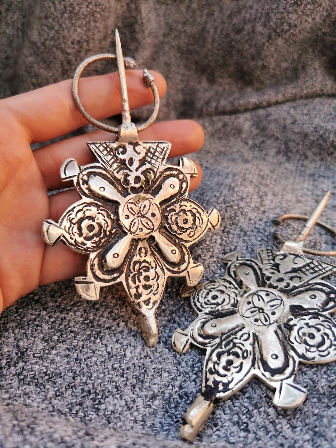 Vintage Berber Fibula Pair (TIZERZAI) - Moroccan Amazigh Jewelry From ...