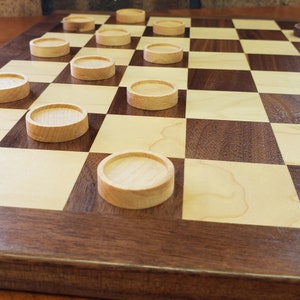 Checker Set Handmade, Wood Checker Board, Checker Board, Wood Board ...