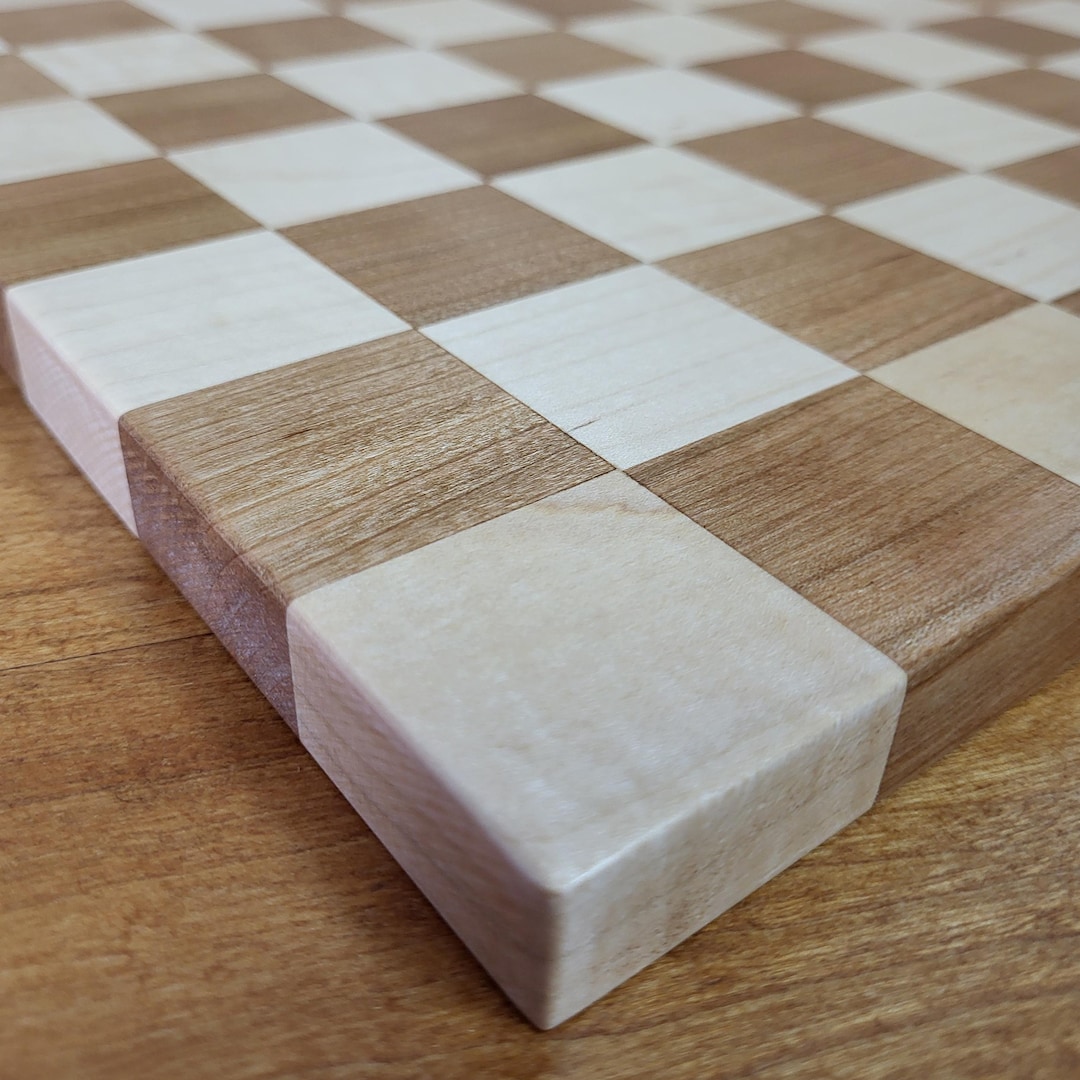 Handcrafted Cherry & Maple Checkerboard: Wood Chess Board - Etsy